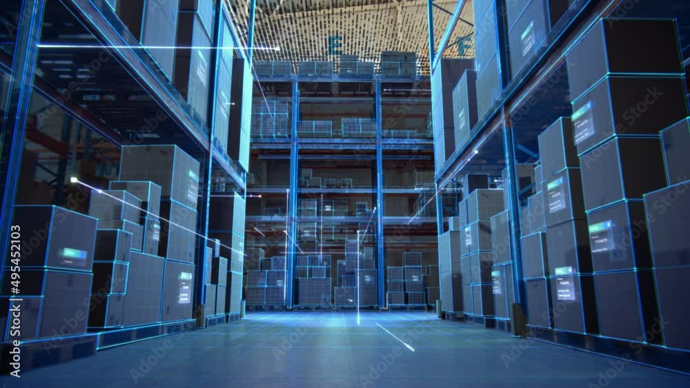 Futuristic Technology Retail Warehouse: Digitalization and ...