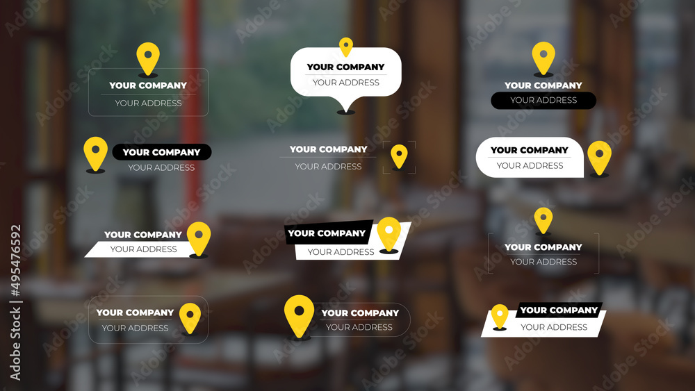 Simple Stylish Location Titles Stock Template | Adobe Stock