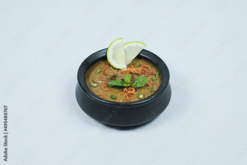 Indian Traditional Hyderabadi Beef Halim bowl Stock Photo | Adobe Stock