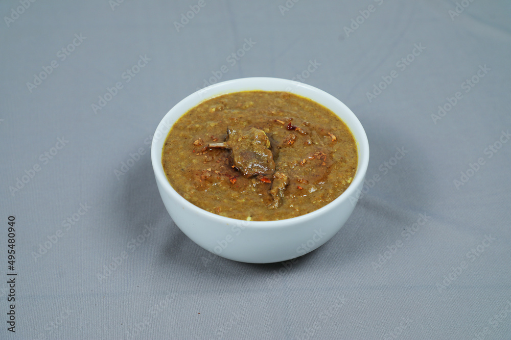 Indian Traditional Hyderabadi Beef Halim bowl Stock Photo | Adobe Stock