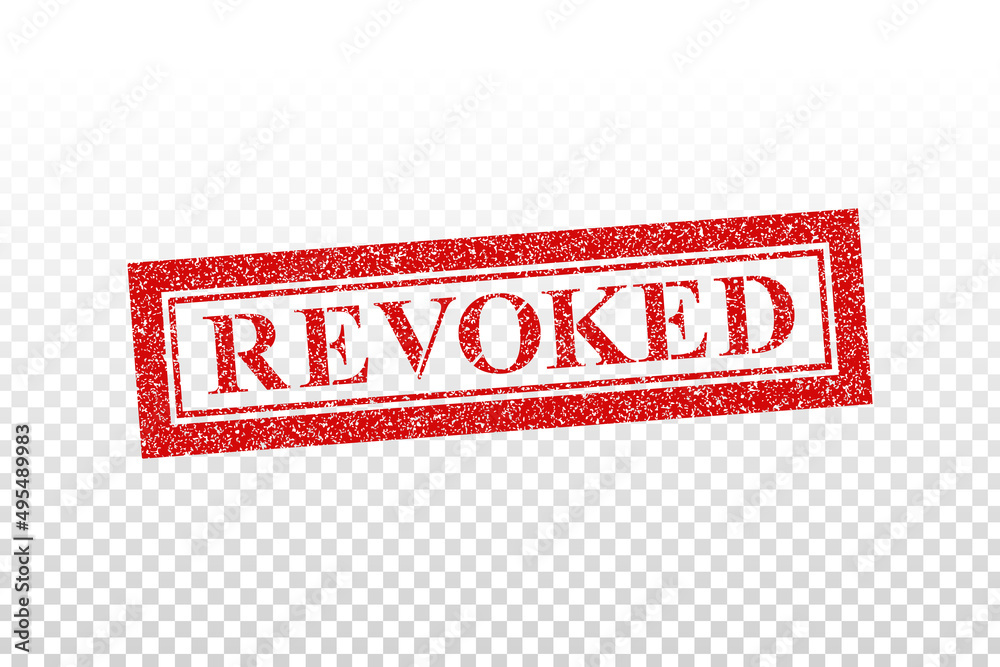 Vector realistic isolated rubber stamps of Revoked on the transparent ...