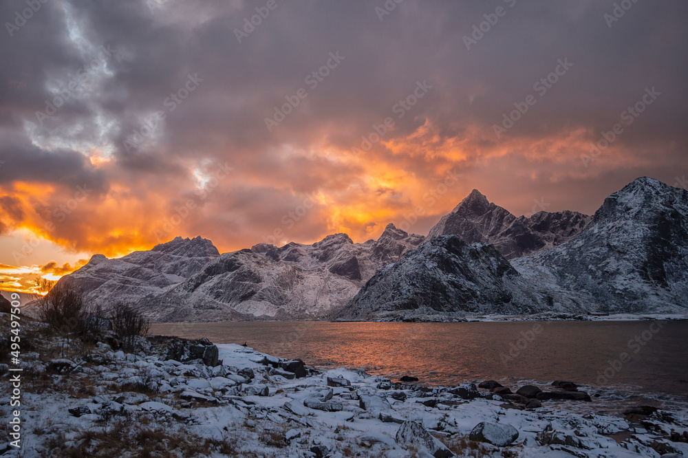 Lofoten is a chain of islands far north on the coast of Norway. Lofoten ...