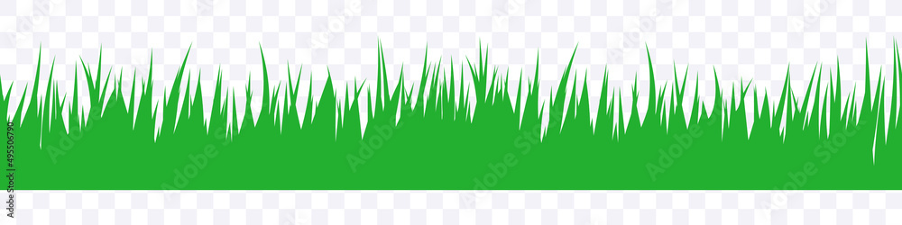 Grass seamless border. Seamless line green grass. Vector clipart ...