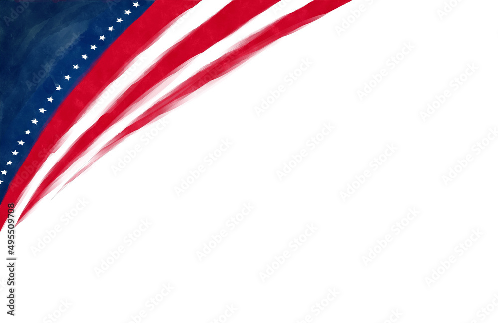 USA patriotic background. Digital watercolor painting illustration ...