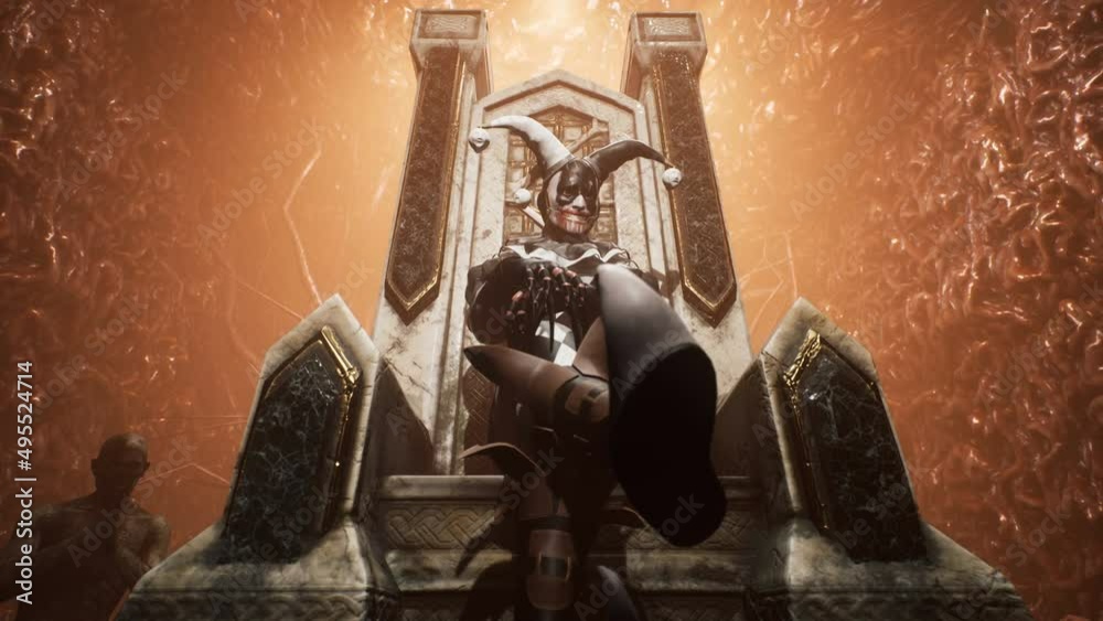 A creepy buffoon has taken the royal throne in his bloody, disgusting ...