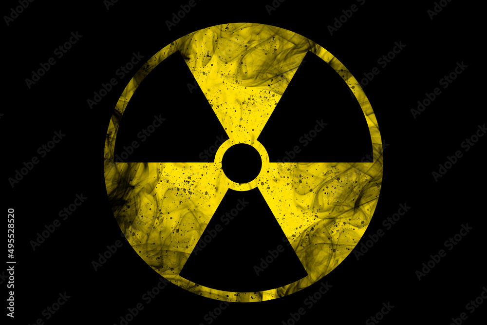 Warning radioactive zone graphic icon. Toxic sign, symbol Stock ...