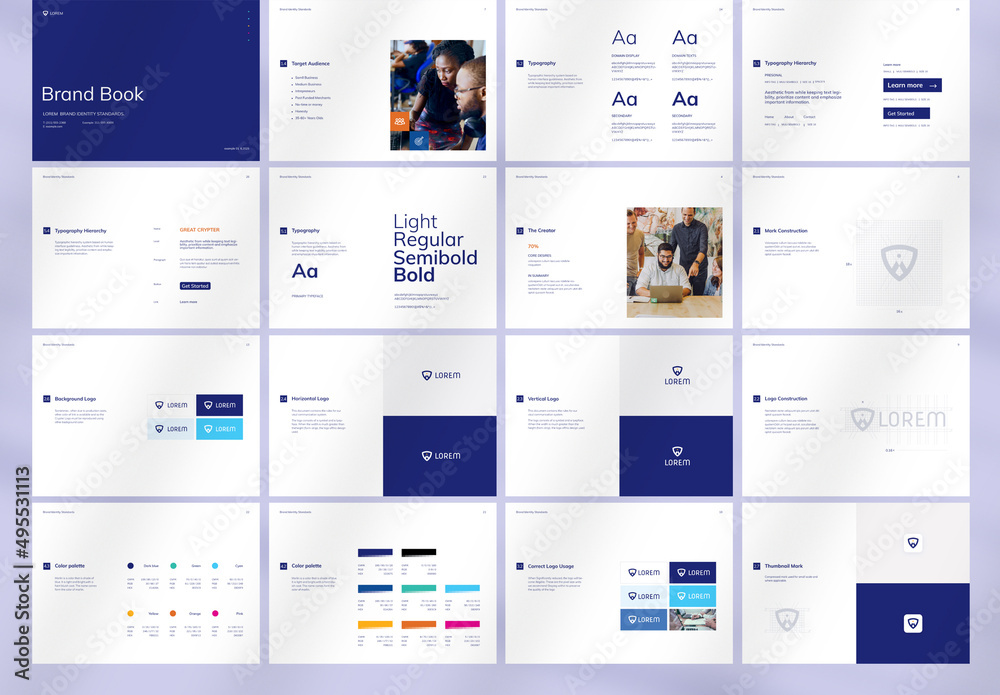 Brand Guidelines Template Stock Template | Adobe Stock