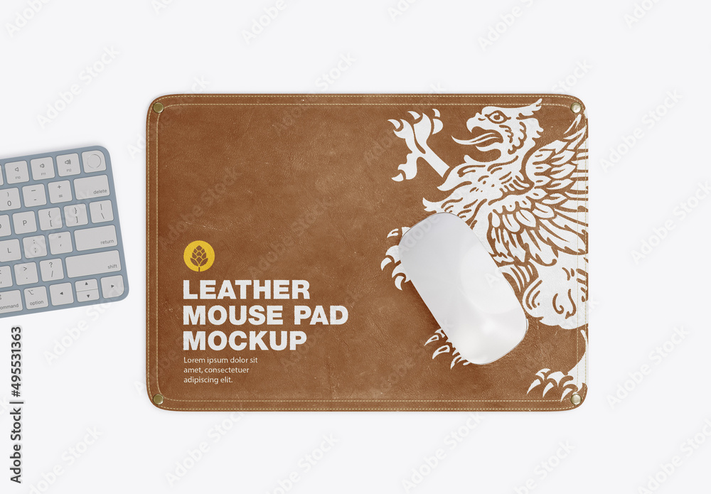 Leather Mouse Pad Mockup Stock Template | Adobe Stock
