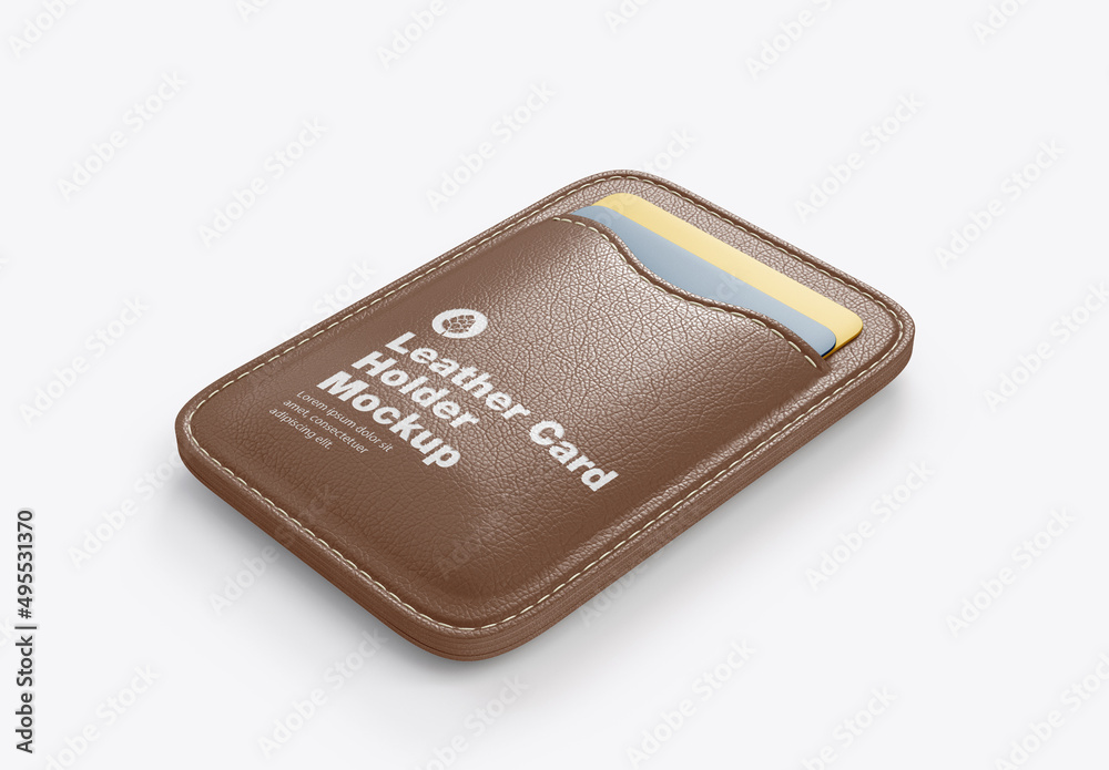 Leather Card Holder Mockup Stock Template | Adobe Stock