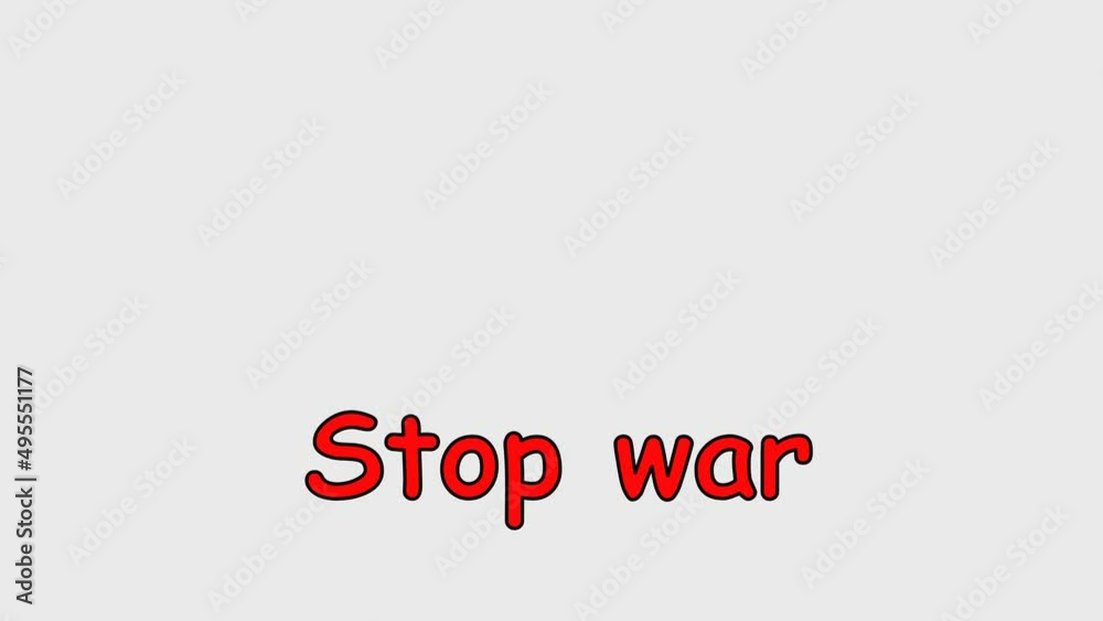 Stop war. Phrase on transparent background video 4k, template, alpha ...