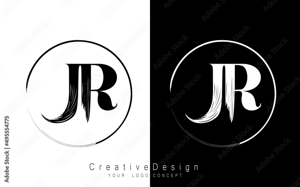 JR letter logo design template vector Stock Vector | Adobe Stock