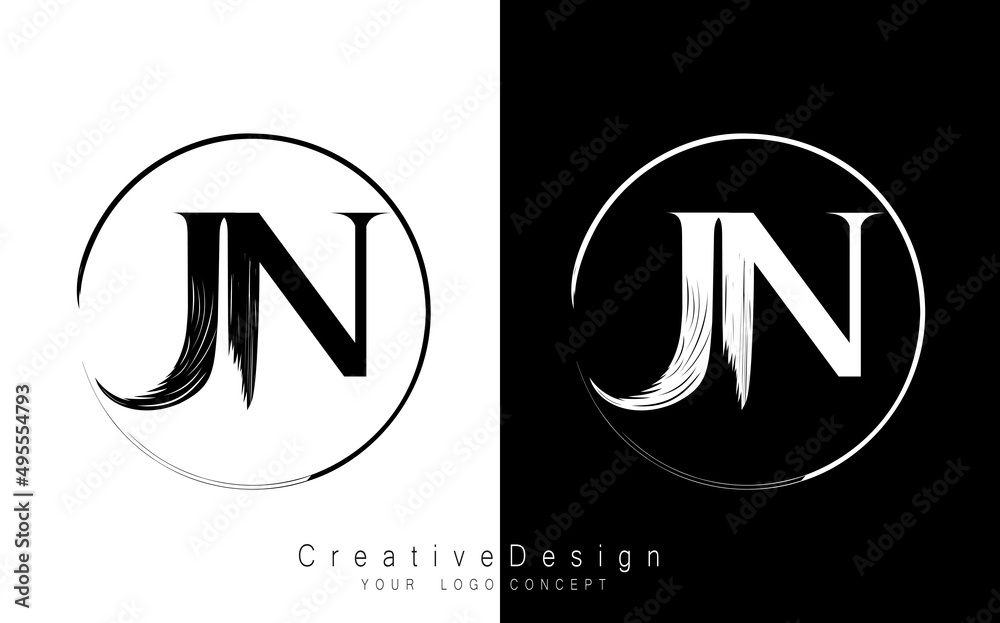 JN letter logo design template vector Stock Vector | Adobe Stock