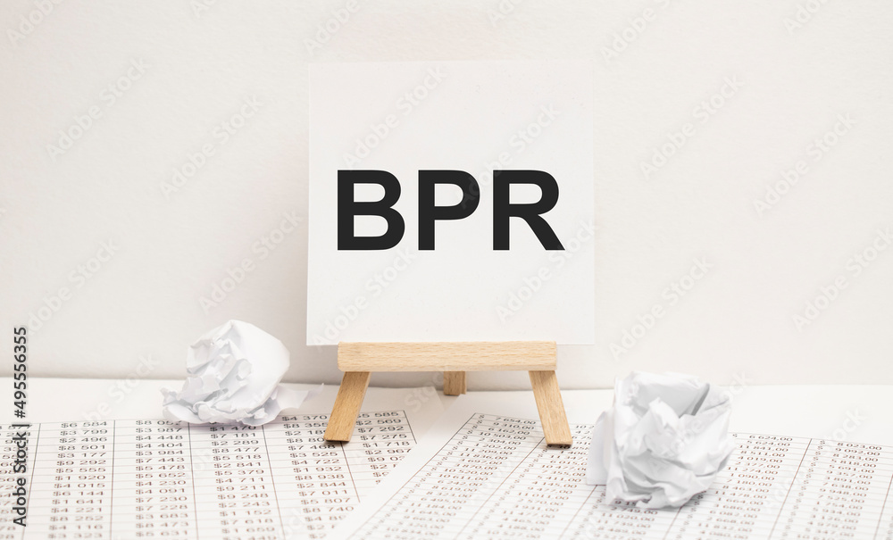 BPR - Business process reengineering - acronym on wooden cubes on ...