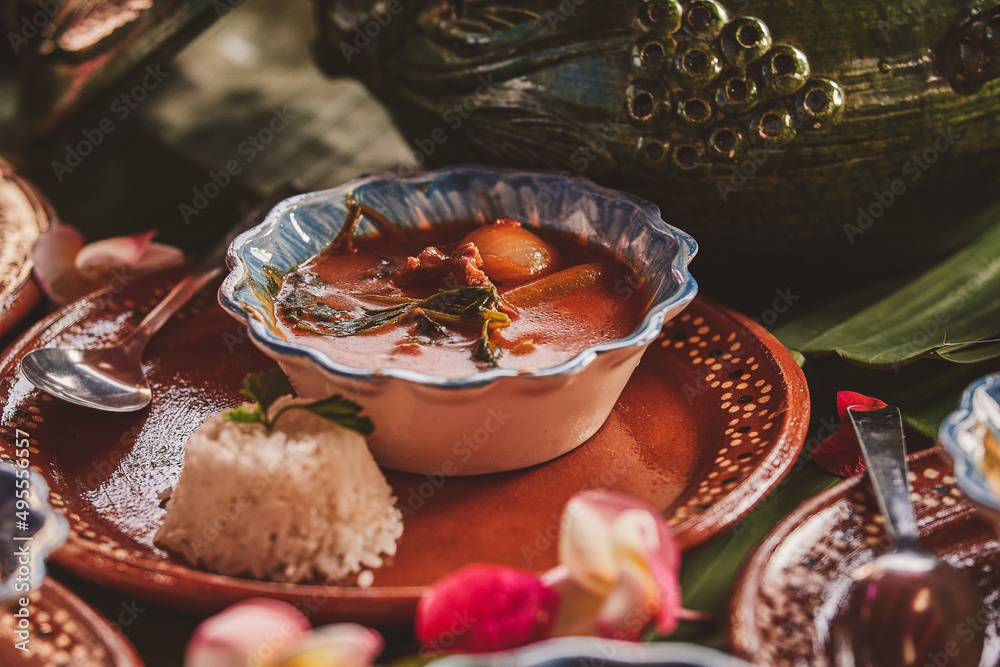 Mole Amarillo de Retazo Oreado, traditional Oaxacan food. Homestyle ...