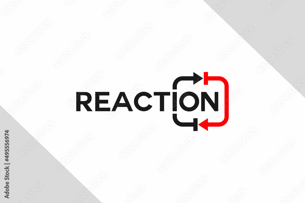 vector is the word reaction. action and reaction Stock Vector | Adobe Stock