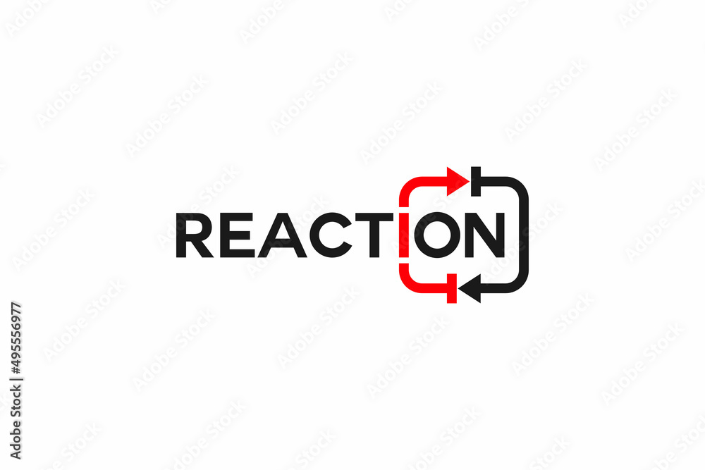 vector is the word reaction. action and reaction Stock Vector | Adobe Stock
