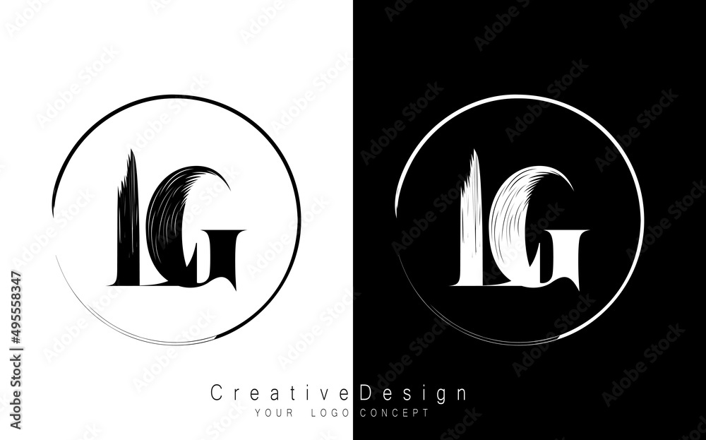 LG letter logo design template vector Stock Vector | Adobe Stock