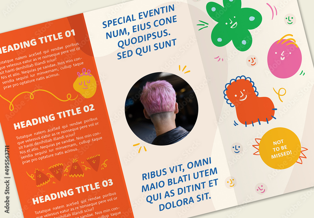 Soft Pop Brochure Layout Stock Template | Adobe Stock