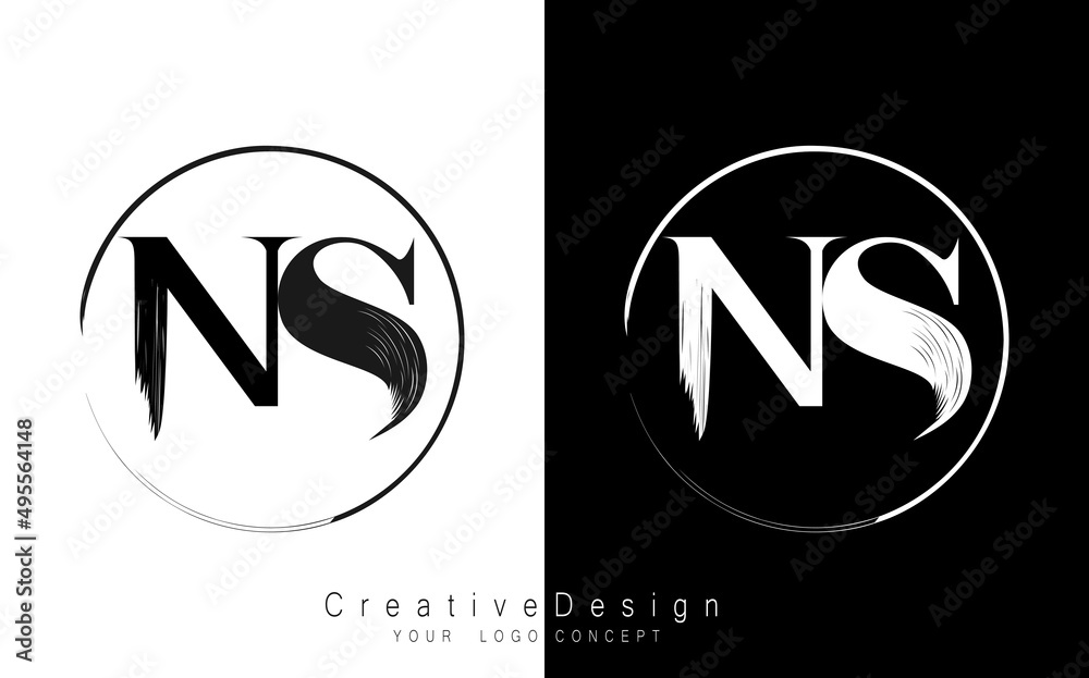 NS letter logo design template vector Stock Vector | Adobe Stock