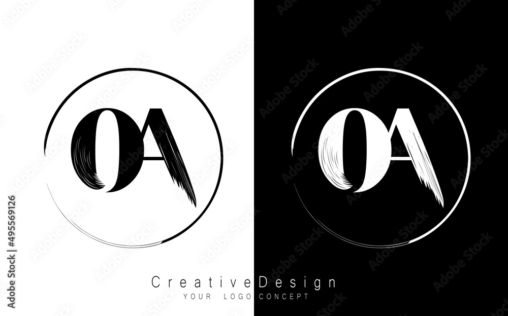 OA letter logo design template vector Stock Vector | Adobe Stock