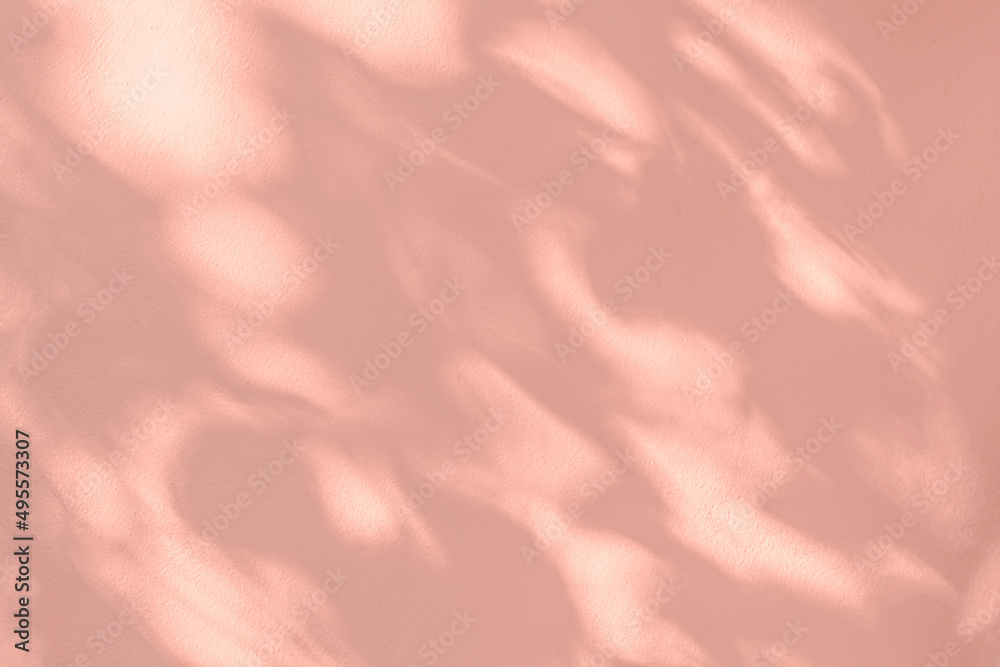 shadow and light bokeh pink pastel background of leaf shadow tree ...
