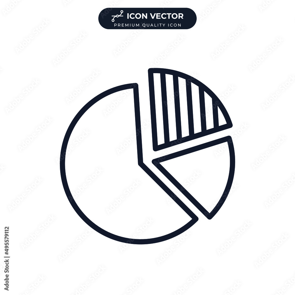 diagram pie chart icon symbol template for graphic and web design ...