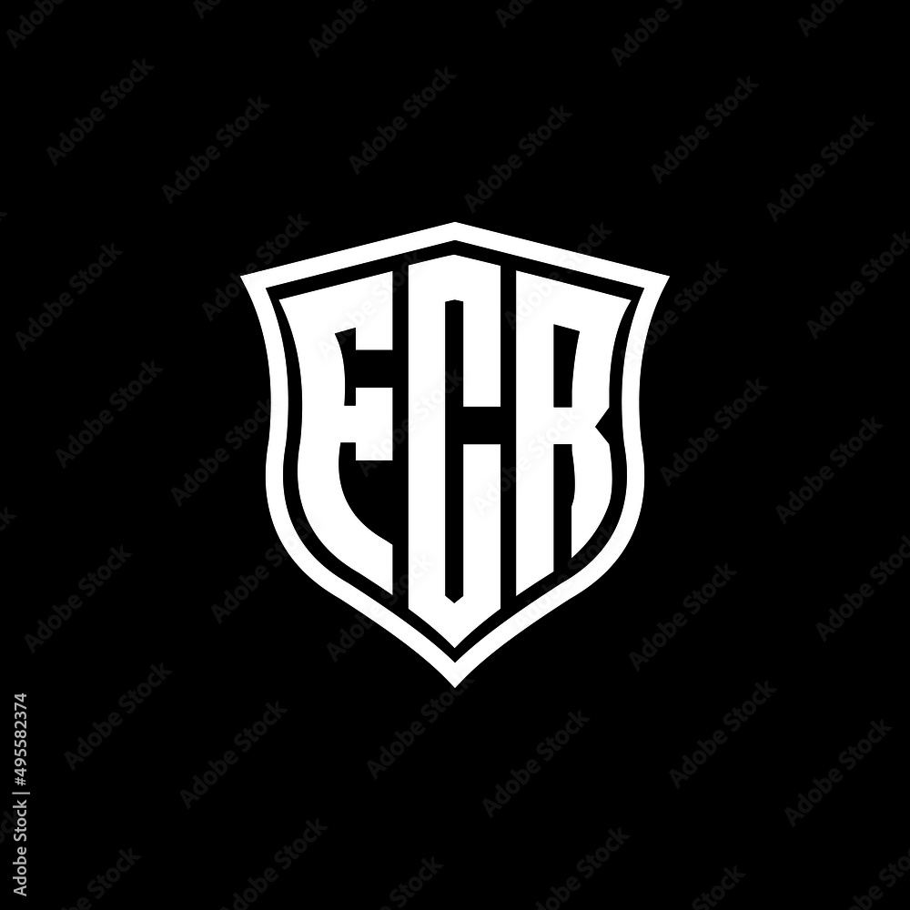FCR letter logo design with black background in illustrator, vector ...