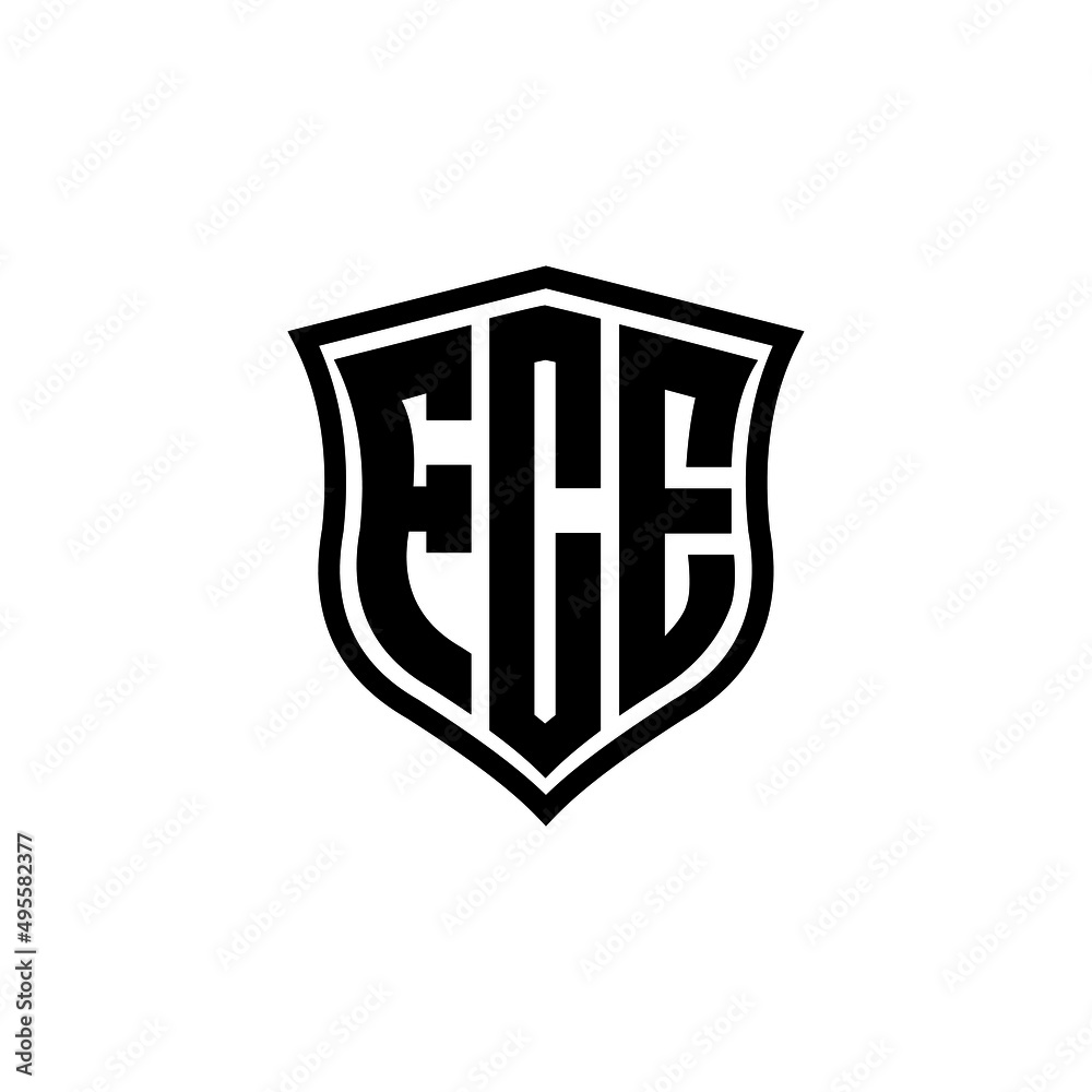 FCE letter logo design with white background in illustrator, vector ...