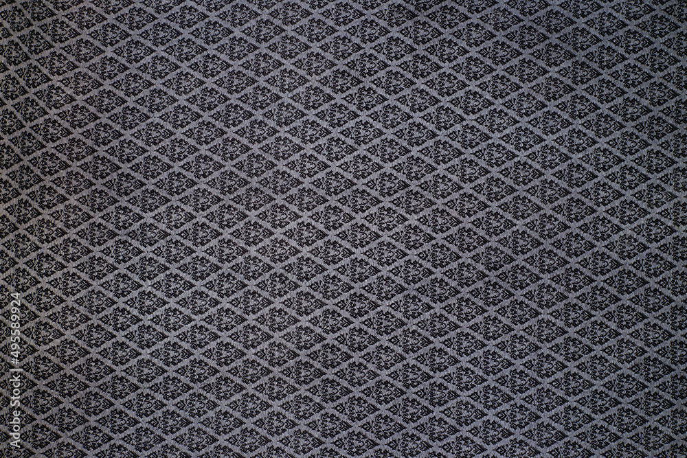 Thai silk pattern, grayish purple native Thai style It is popularly ...