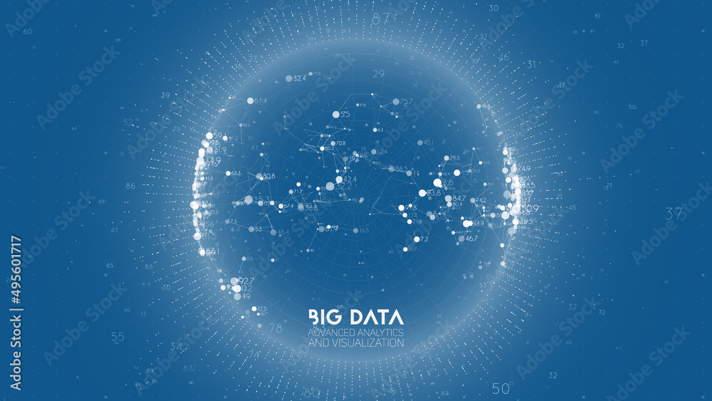 Big data visualization. Futuristic infographic. Information aesthetic ...