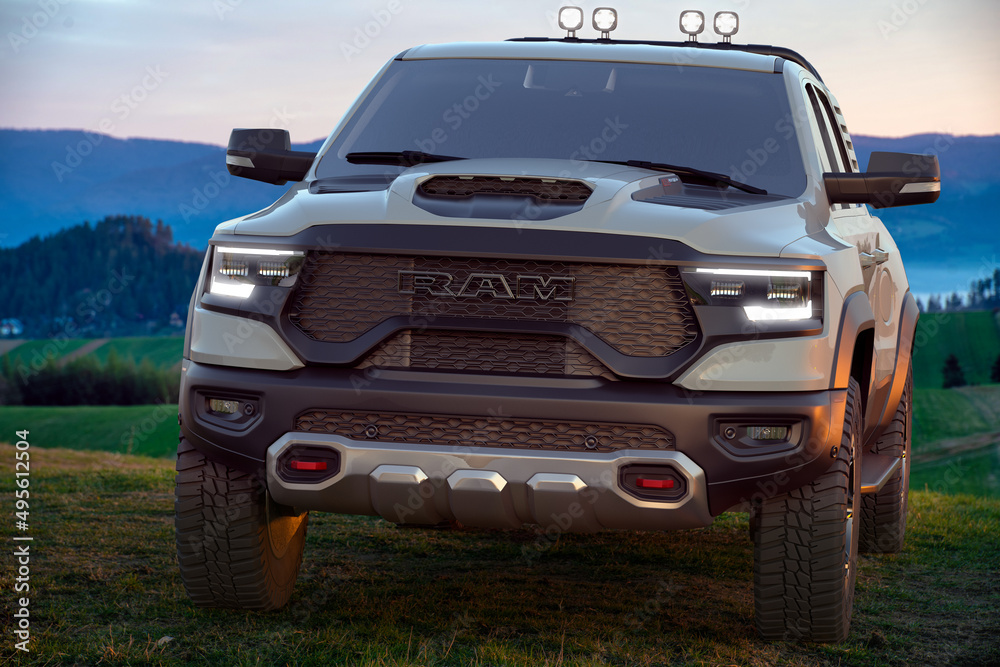 Ram 1500 TRX, Off-Road Performance Truck Stock Photo | Adobe Stock