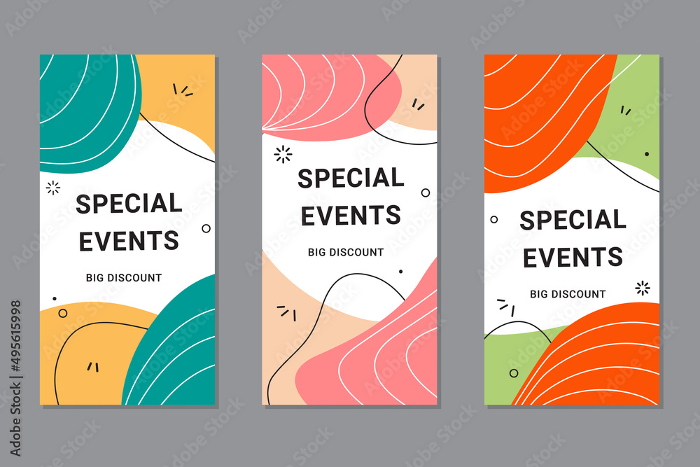 Special events set of vertical web banners of standard sizes. Templates ...