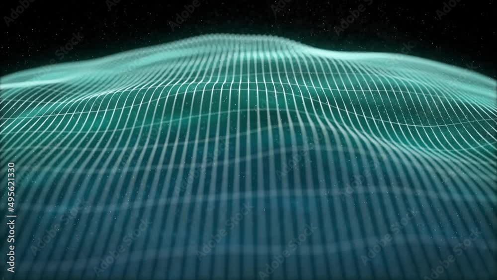 Abstract Technology Spherical Background With Particles Looping/ 4k ...