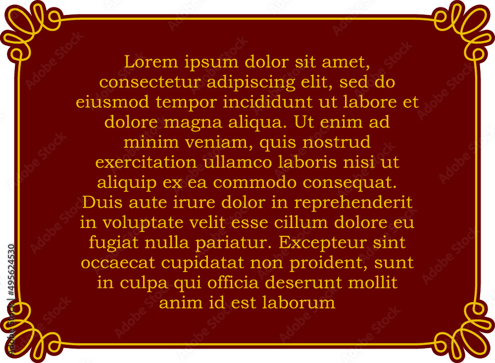 Vector burgundy maroon background or advertising banner with golden ...