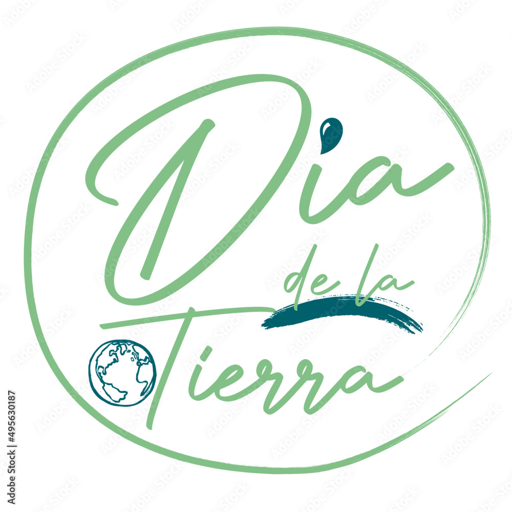 Día de la tierra, lettering Castellano, Caligrafía, logo. Save the ...