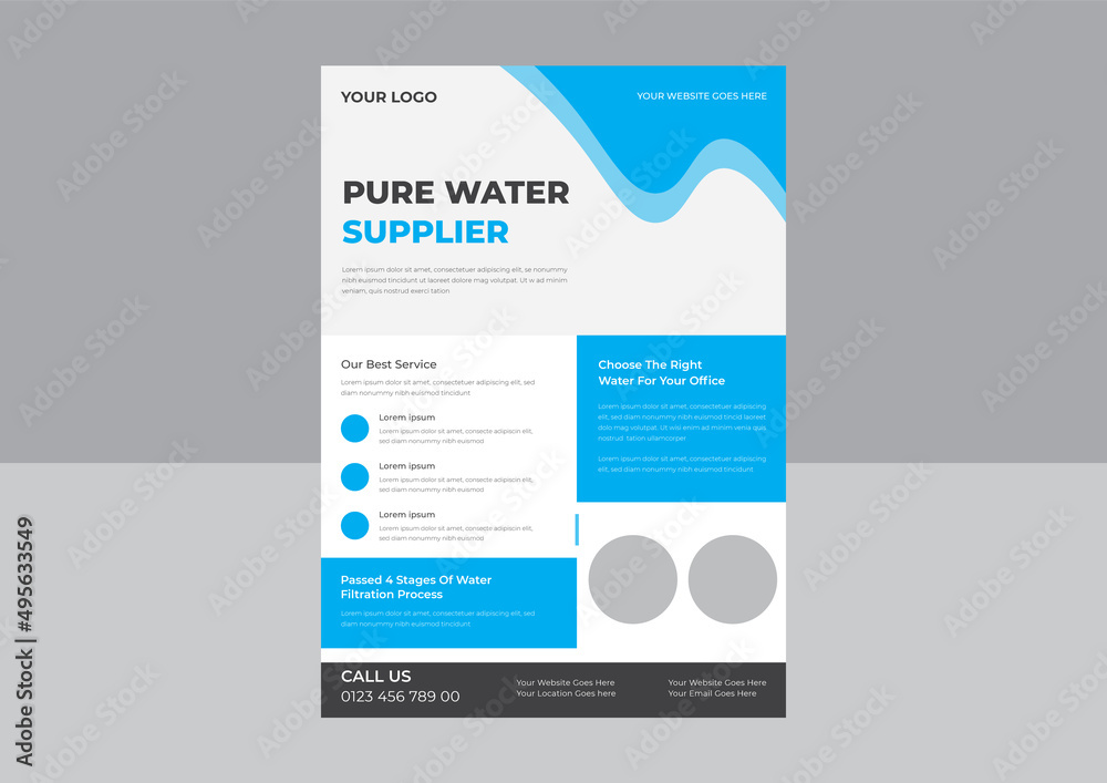 Pure water flyer design, Clean safe water poster design, Water ...