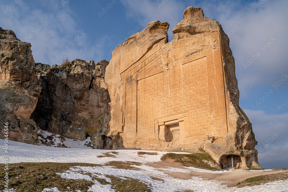 Midas Monument of Phrygian King Yazılıkaya which is located in the ...