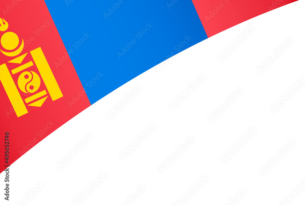 Mongolia flag wave isolated on png or transparent background,Symbol ...
