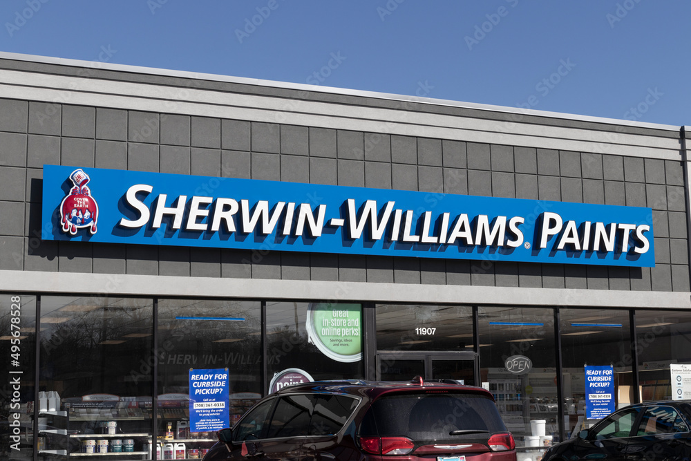 Sherwin-Williams retail paint and coating store. Sherwin Williams is ...