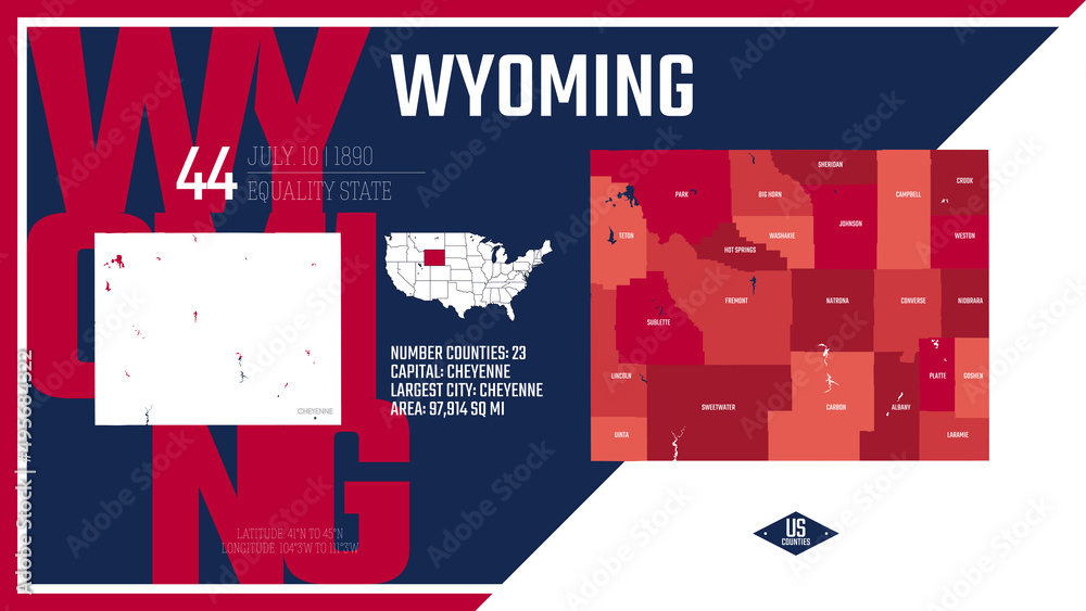 44 Of 50 States Of The United States Divided Into Counties With