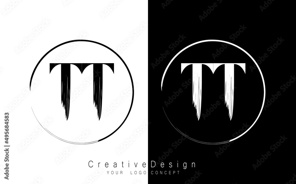 TT letter logo design template vector Stock Vector | Adobe Stock
