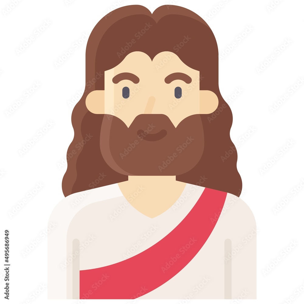 Jesus icon, Holy week related vector illustration Stock Vector | Adobe ...