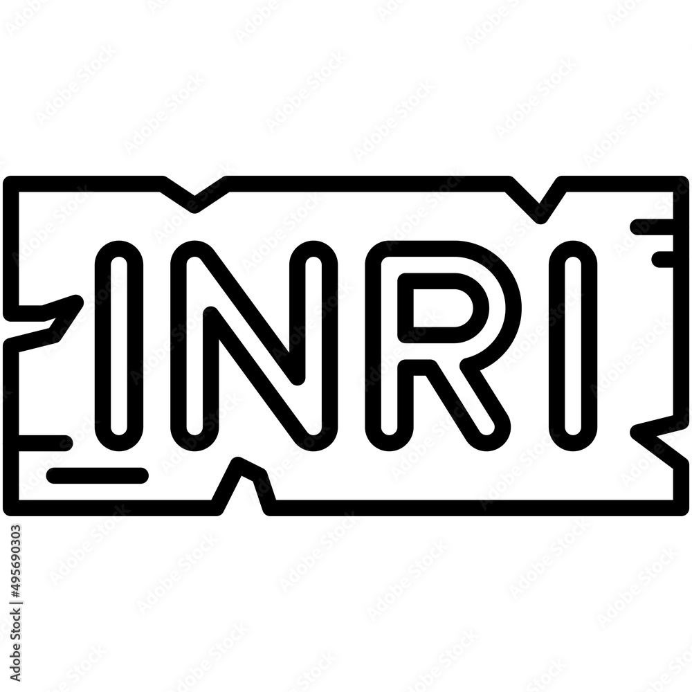 INRI sign icon, Holy week related vector illustration Stock Vector ...