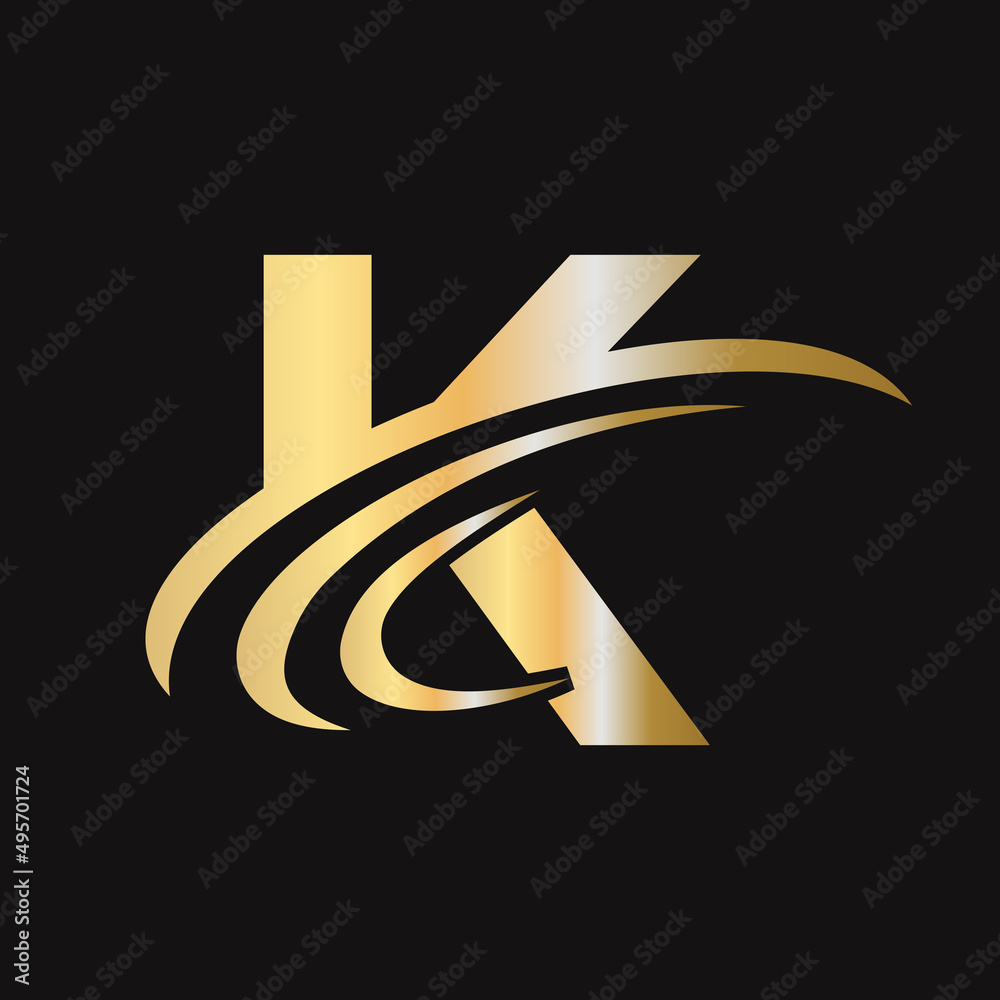 Initial K letter logo with luxury concept. Modern K Logo Design based ...