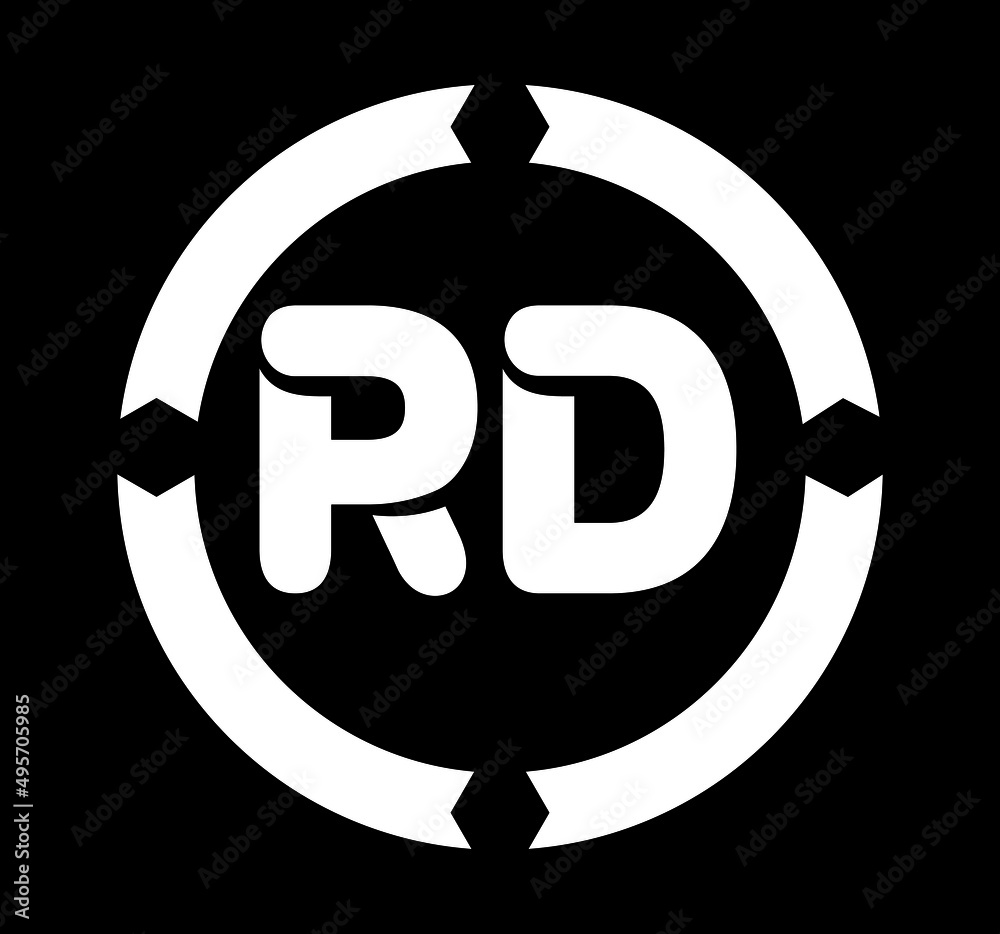 RD letter logo design. RD vector design. Stock Vector | Adobe Stock