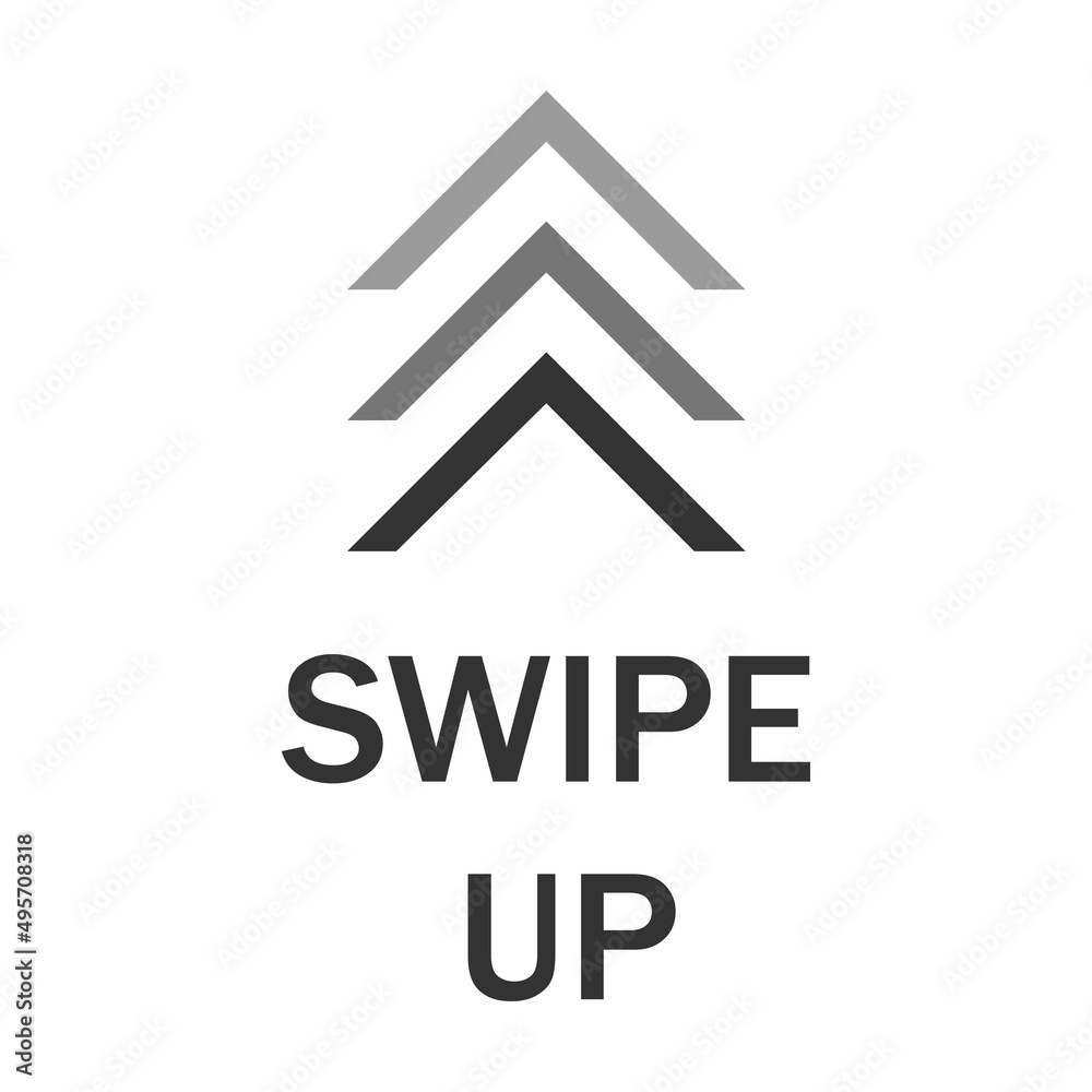 Swipe up icon. Buttons social media symbol. Sign web arrows vector ...