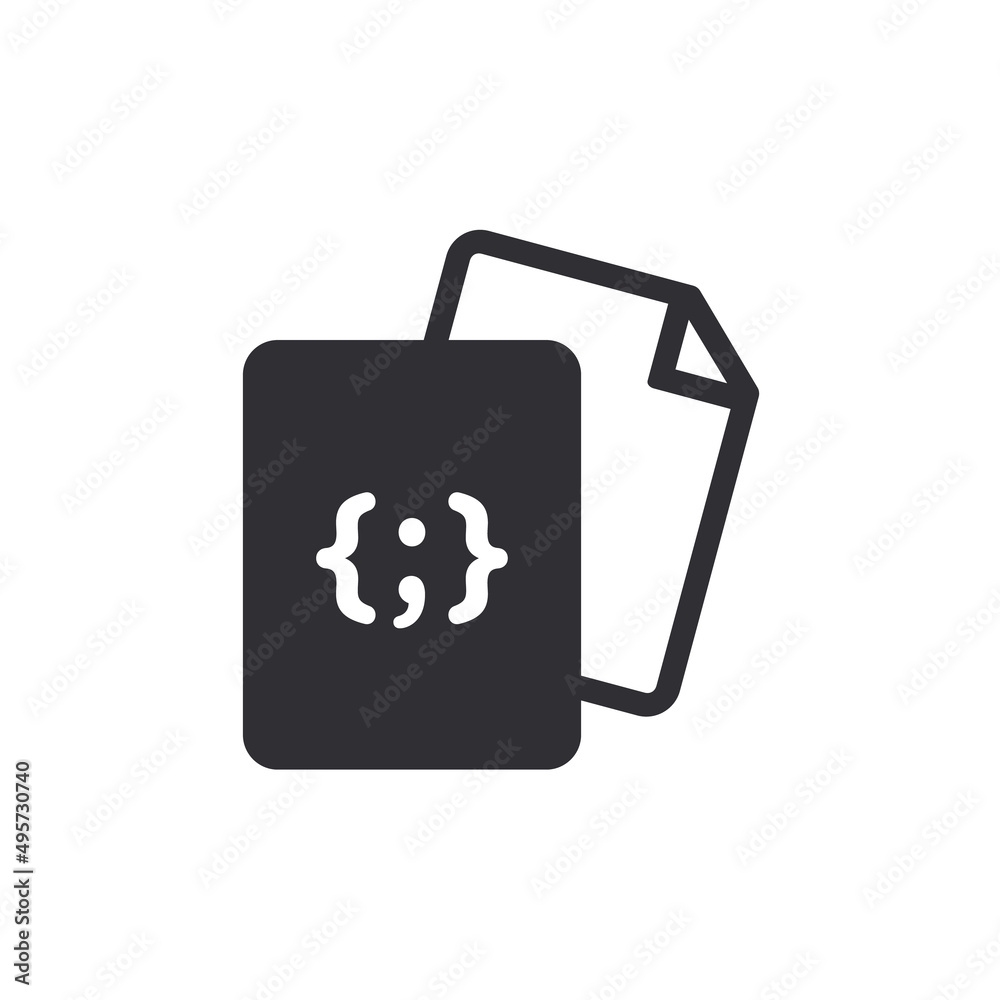 Document icon. Code icon. Office document. Programming code vector ... Document icon. Code icon. Office document. Programming code vector ...