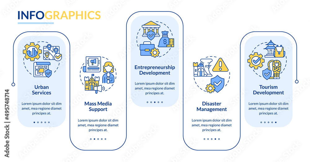 Developmental activities rectangle infographic template. Cultural ...