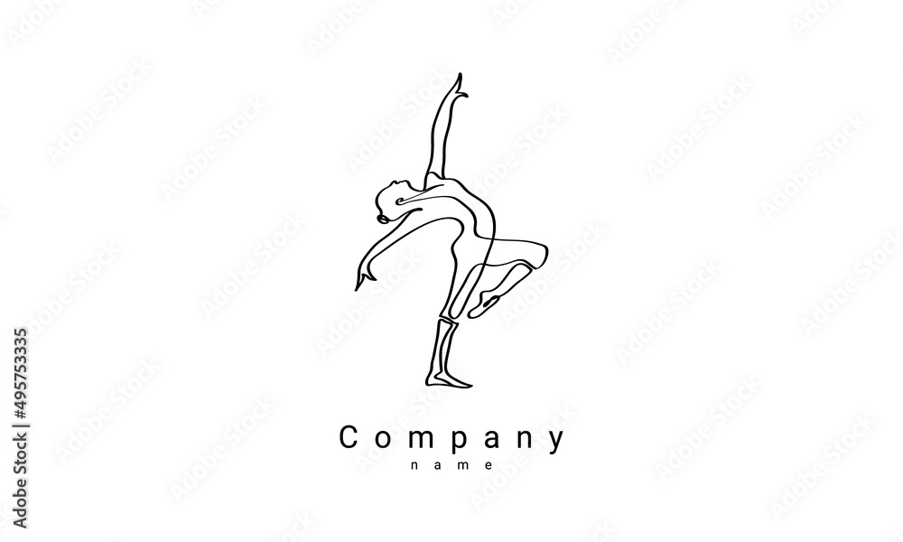 Ballet Logo Aesthetic Template Stock Vector | Adobe Stock