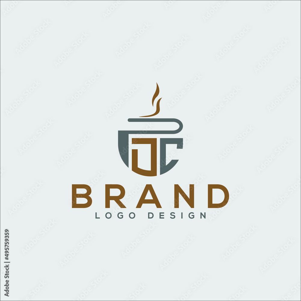 coffee cup logo Creative Initials Logo Letter ( dc ) Coffee Logo Design ...